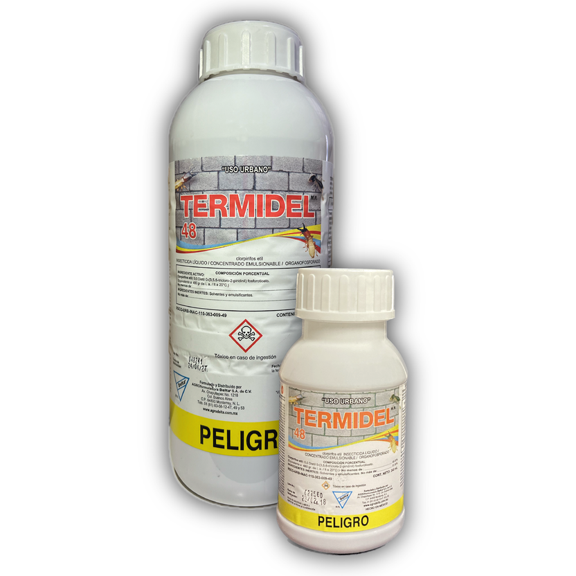 INSECTICIDA TERMIDEL 48 (Clorpirifos 48%) – Tienda Urban Green